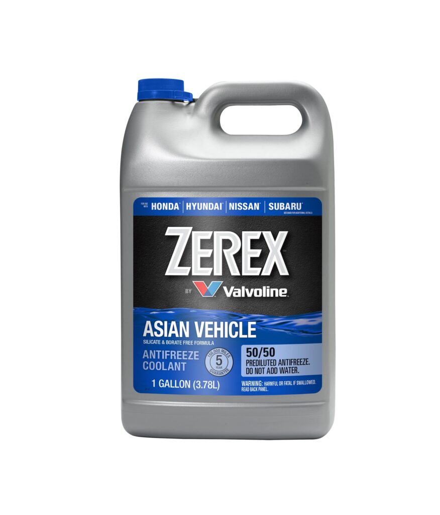 Zerex ASIAN Vehicle Blue 50/50 Antifreeze / Coolant , (Honda – Hyundai – Nissan – Subaru) , 1 ...